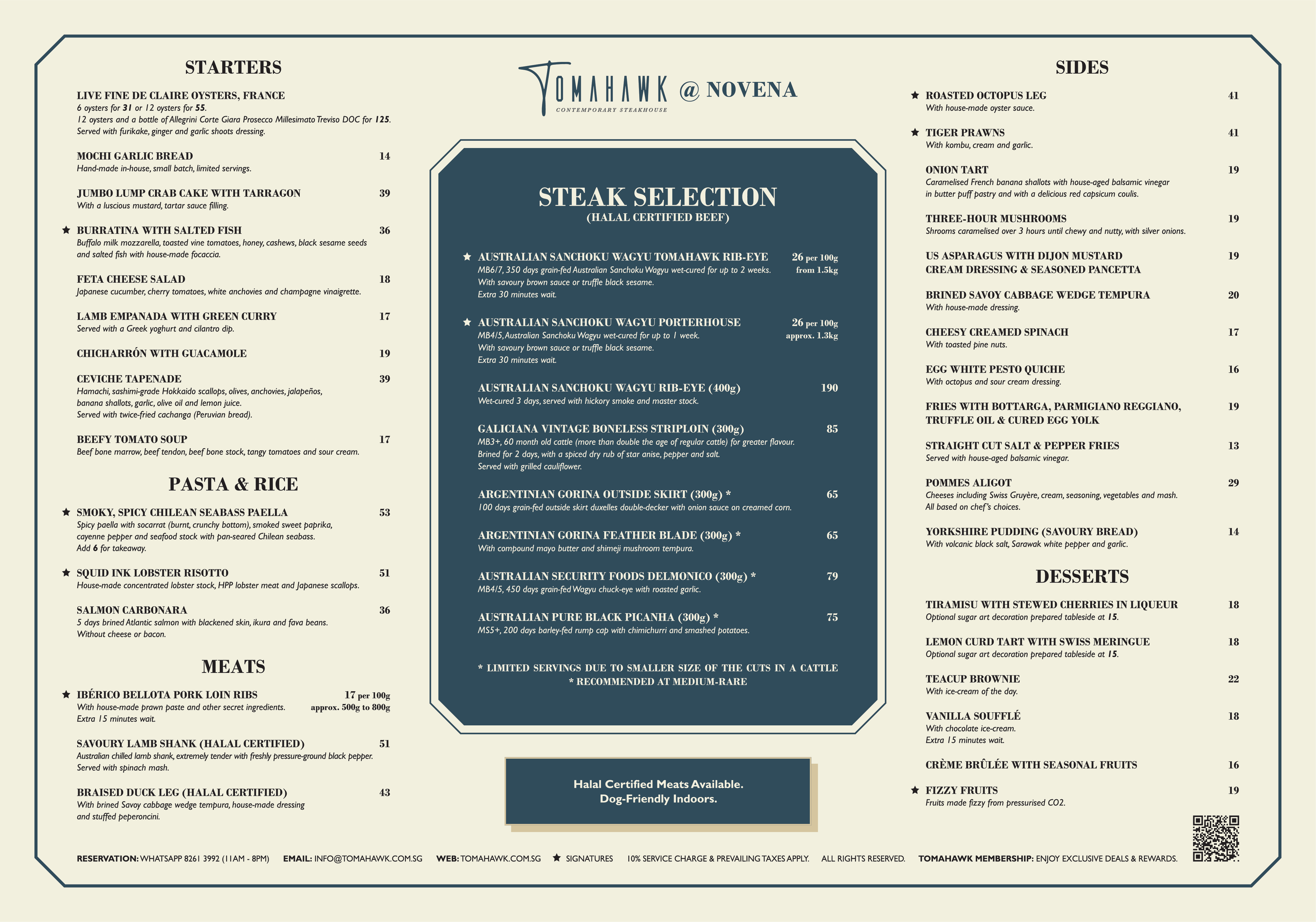 Contact Us - Wagyu Beef Steakhouse Singapore | Tomahawk